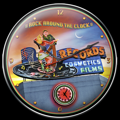 LG252 Rock Around the Clock clock